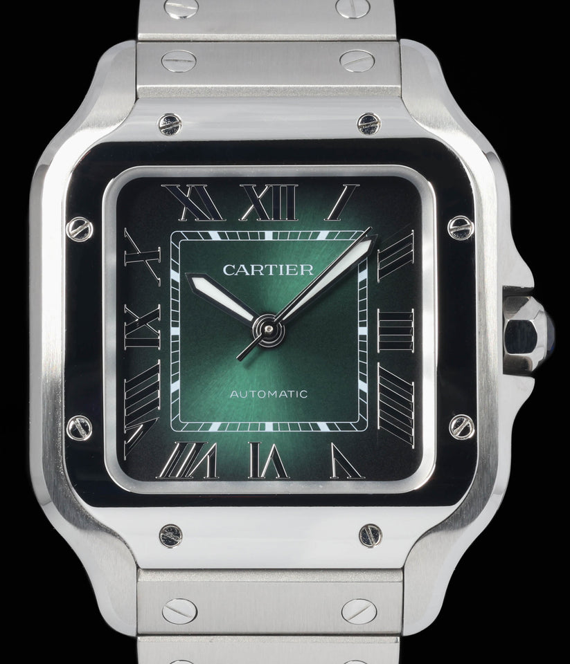 Cartier Santos de Cartier Green Degrade WSSA0061 35mm 2024 Full Set ...