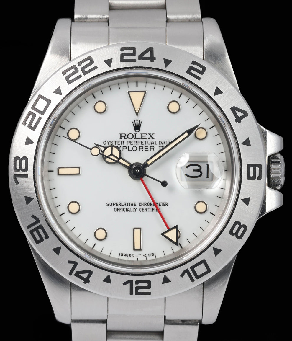 Rolex Explorer II Polar 16550 'Rail Dial' 40MM 1987 – Crown Vintage Watches