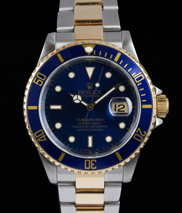 Rolex Submariner 40MM 16613 'Bluesy' 1993 | Crown Vintage Watches